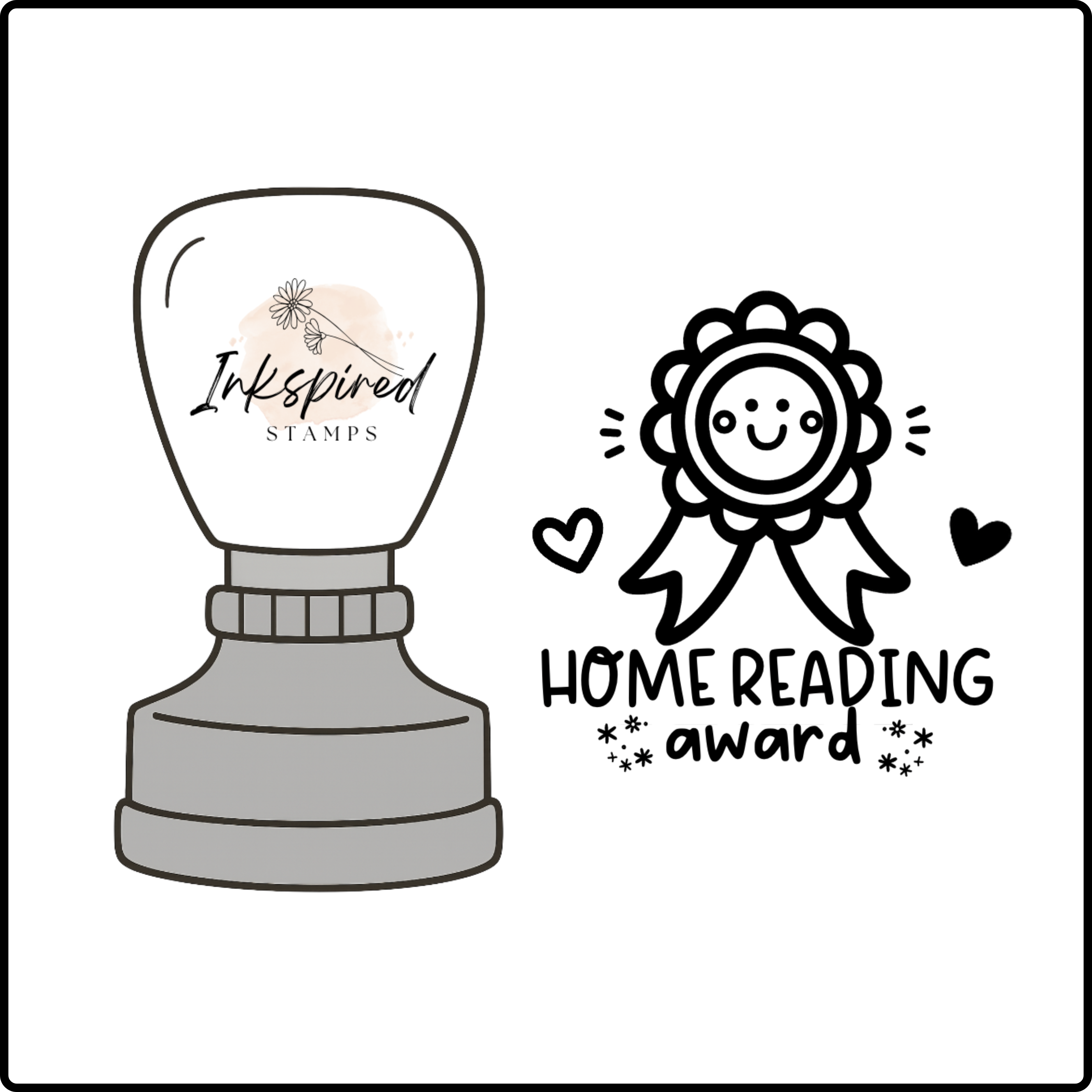 Homework Reading Award Stamp – Inkspired Stamps